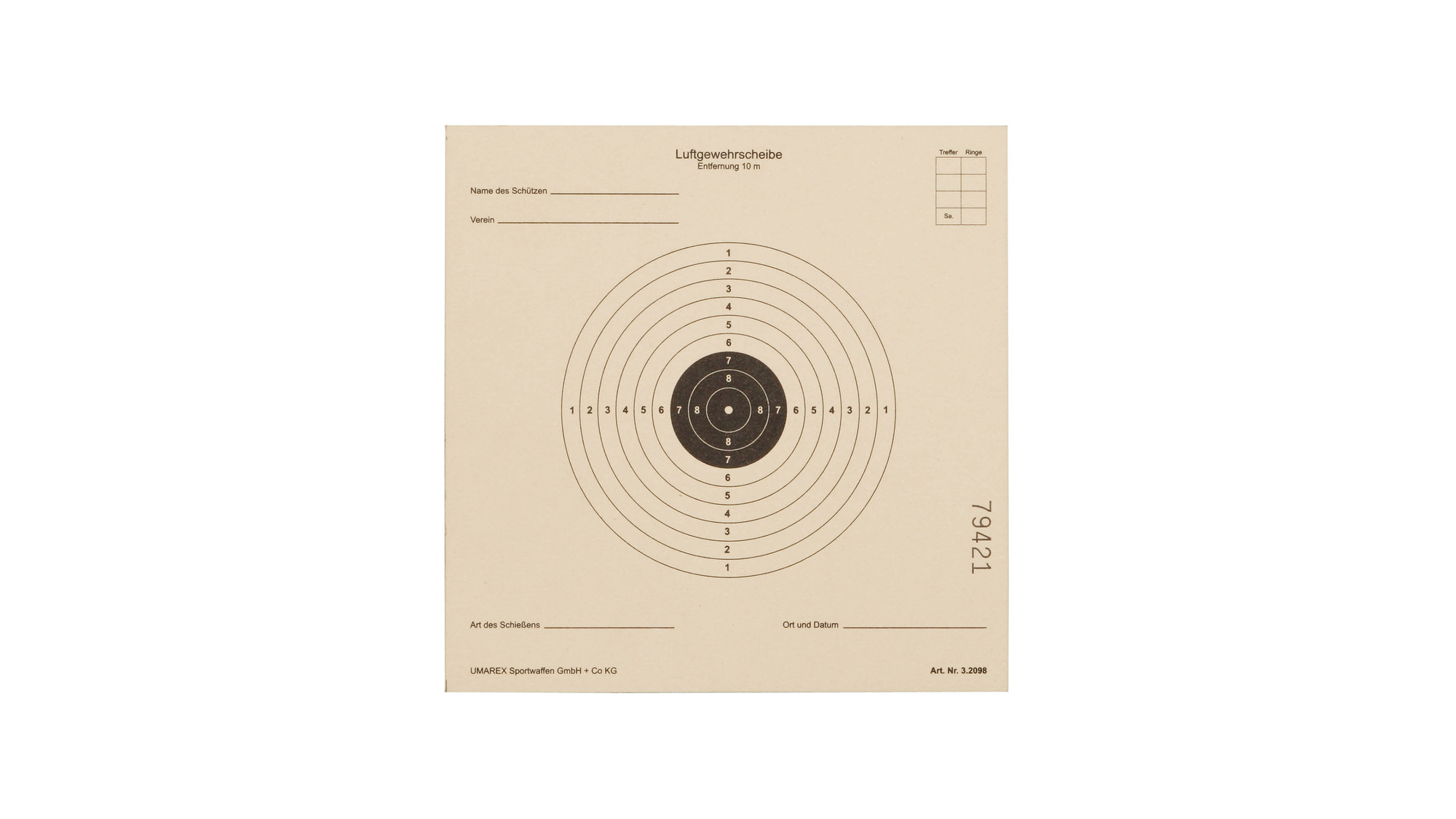 Products » Airguns » Accessories » 3.2098 » Paper Targets » www.umarex.com
