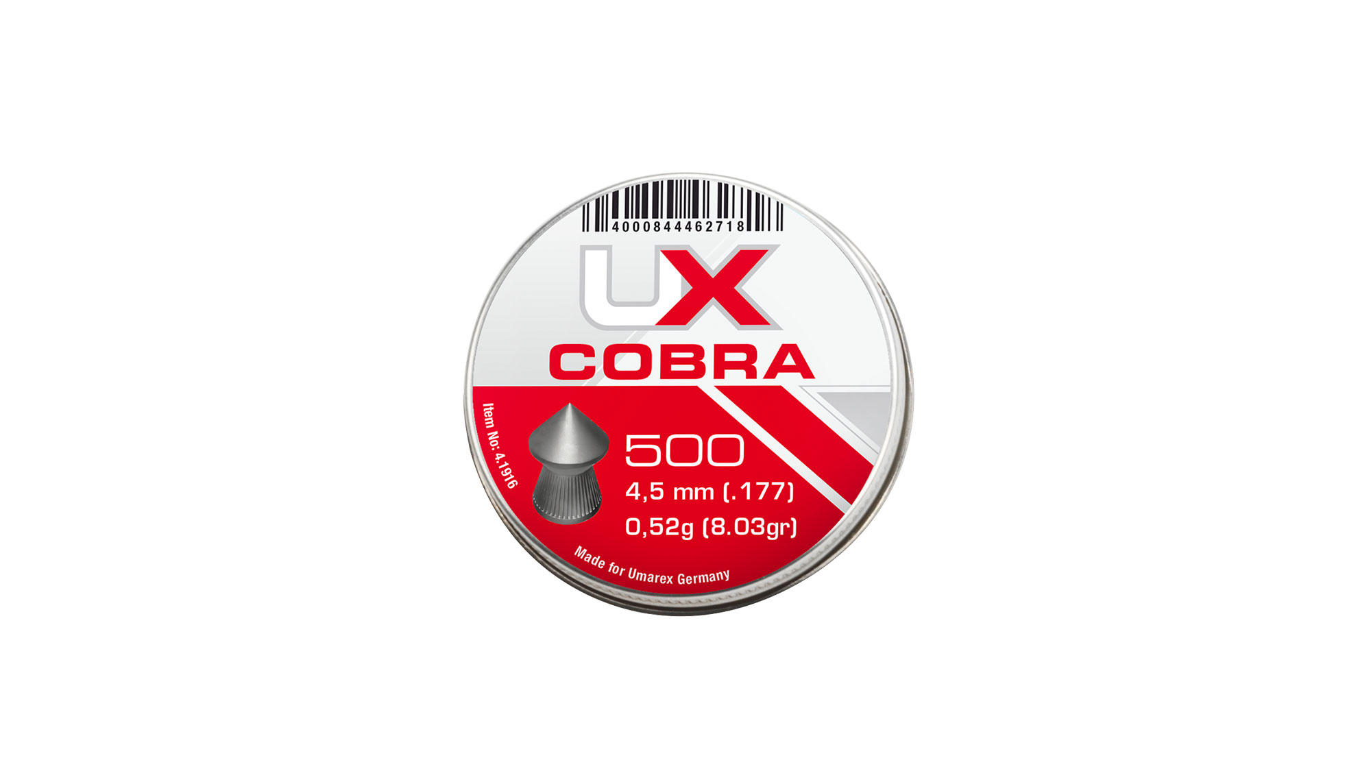 Products » Airguns » Brands » UX » 4.1916 » Cobra Pellets » www.umarex.com